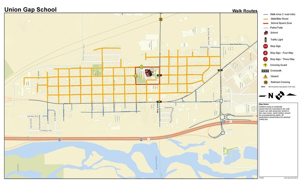 Safe Walking Routes | Union Gap School District